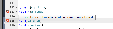 LaText Error：Environment aligned undefined._latex error: environment aligned undefined.-CSDN博客