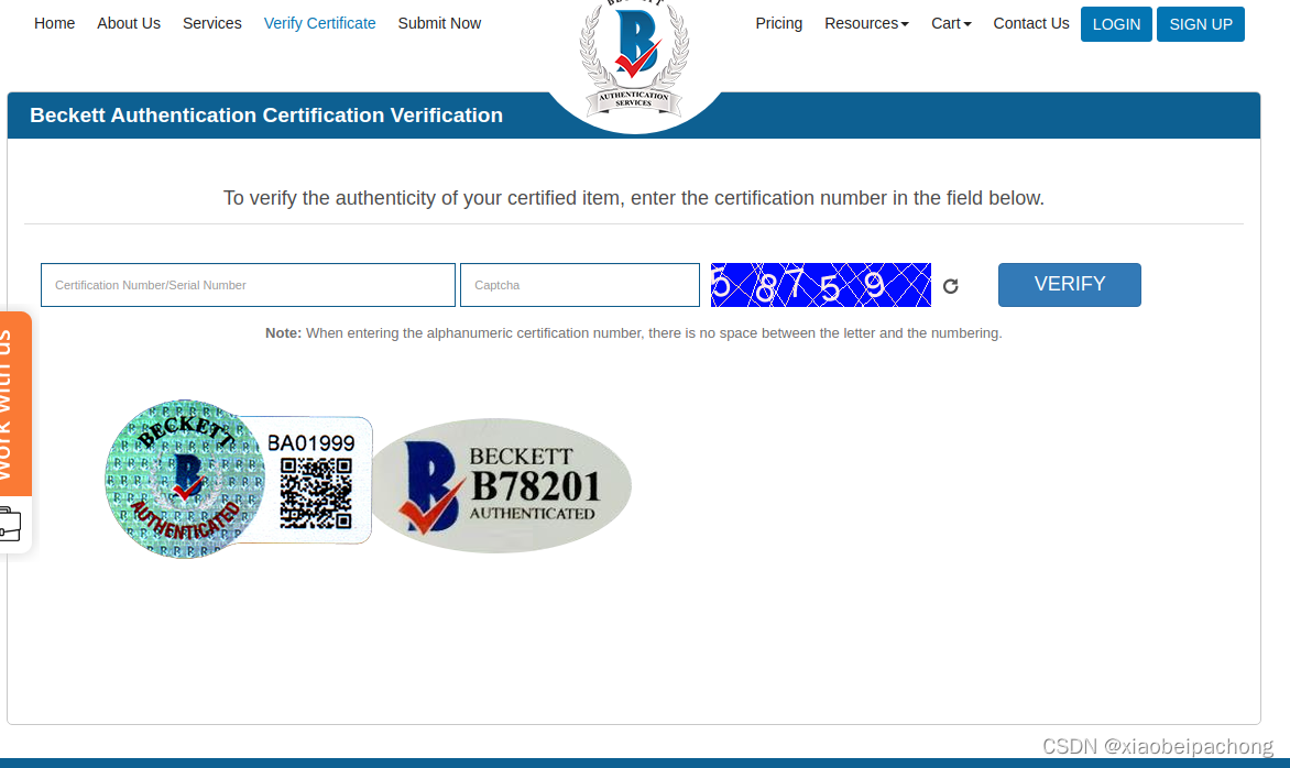 beckett-authentication 签名认证机构爬虫，验证码识别_beckett鉴定网址怎么查-CSDN博客