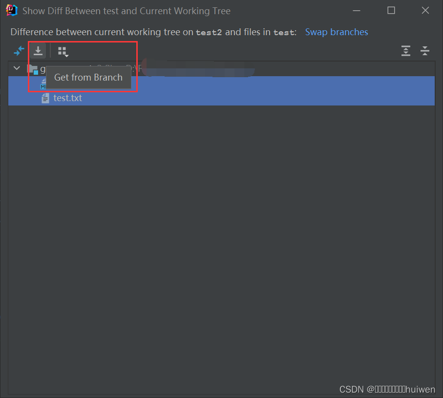 Idea Git 高级操作(差异文件对比与抽取)idea Git对比代码 Csdn博客