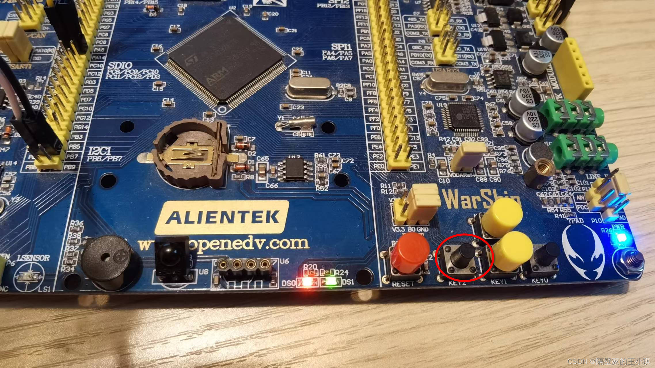 Stm32f103zet6【标准库函数开发】 03 外部中断,按键控制ledstm32f103zet6与led0、按键key0连接如下图所示要求使用外部中断实现按下key0