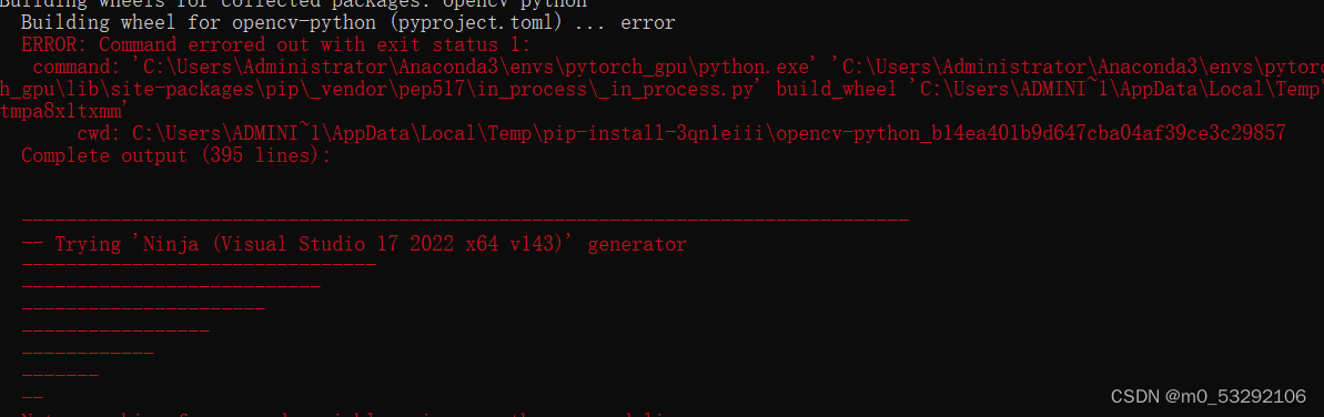 [no module named cv2]解决过程中存在的问题_no module named 'cv2' failded build ...