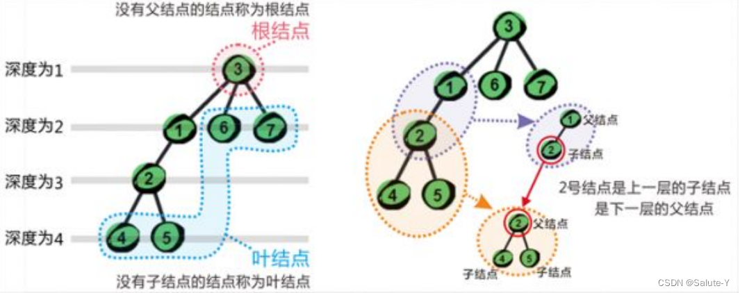 Java~数据结构(四)~二叉树(什么是树and树一些概念and二叉树and二叉树的基本操作和前中后遍历)java中树高度与深度举例说明 Csdn博客 6571