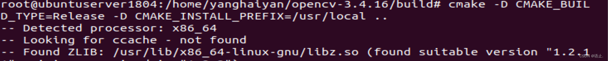 Ubuntu1804 下图像处理开源软件库opencv3416的安装及使用ubnutu1804 安装opencv3416 Csdn博客