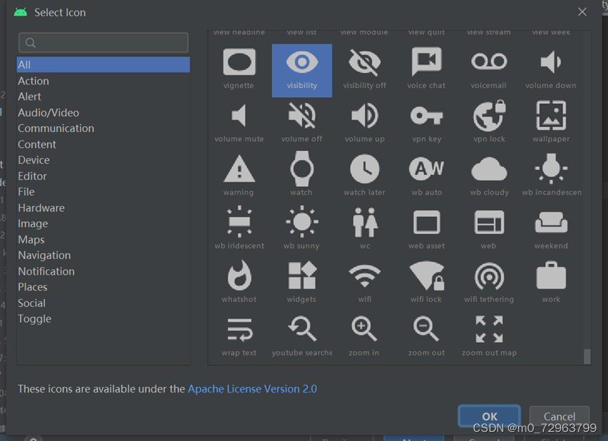 Android studio3.6 加载系统内置矢量图标icon的操作步骤_android studio矢量图添加-CSDN博客