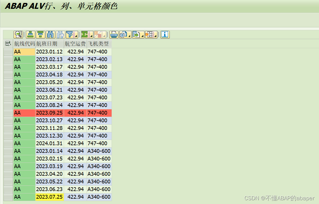 ABAP ALV行、列、单元格颜色_abap 选中行加颜色-CSDN博客