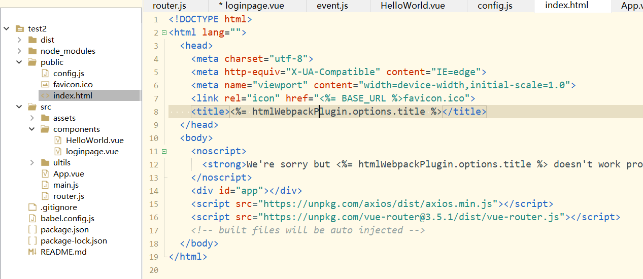 axios与vue-touter的cdn方式引入vue组件_vue2.0 axios 能不能cdn引入-CSDN博客