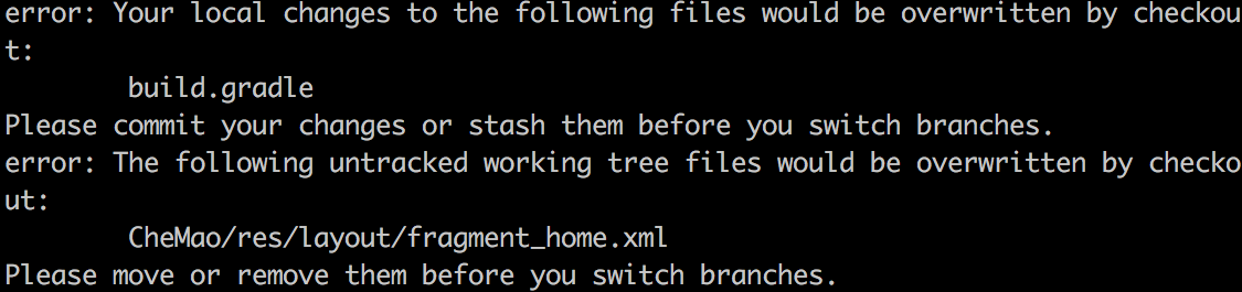 【各种**问题系列】IDEA-Git操作：Your local changes to the following files would be overwritten by checkout ...