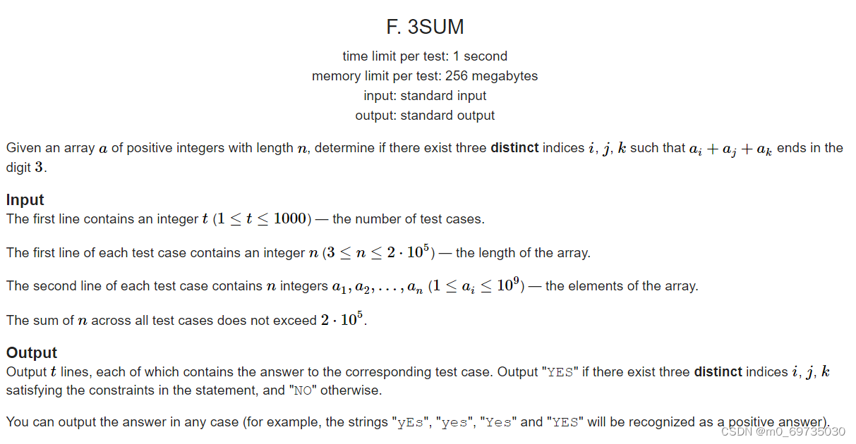 codeforces 1692F. 3SUM_f - 3sum codeforces - 1692f-CSDN博客