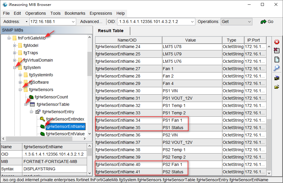 【高级篇 / SNMP】(7.0) 02. iReasoning 查看 FortiGate MIB FortiGate 防火墙_ireasoning mib browser-CSDN博客
