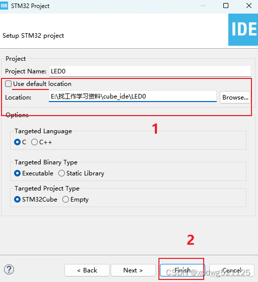 Stm32cubeide Cube Mx 初尝点亮小灯 Stm32cubemx Ide Csdn博客