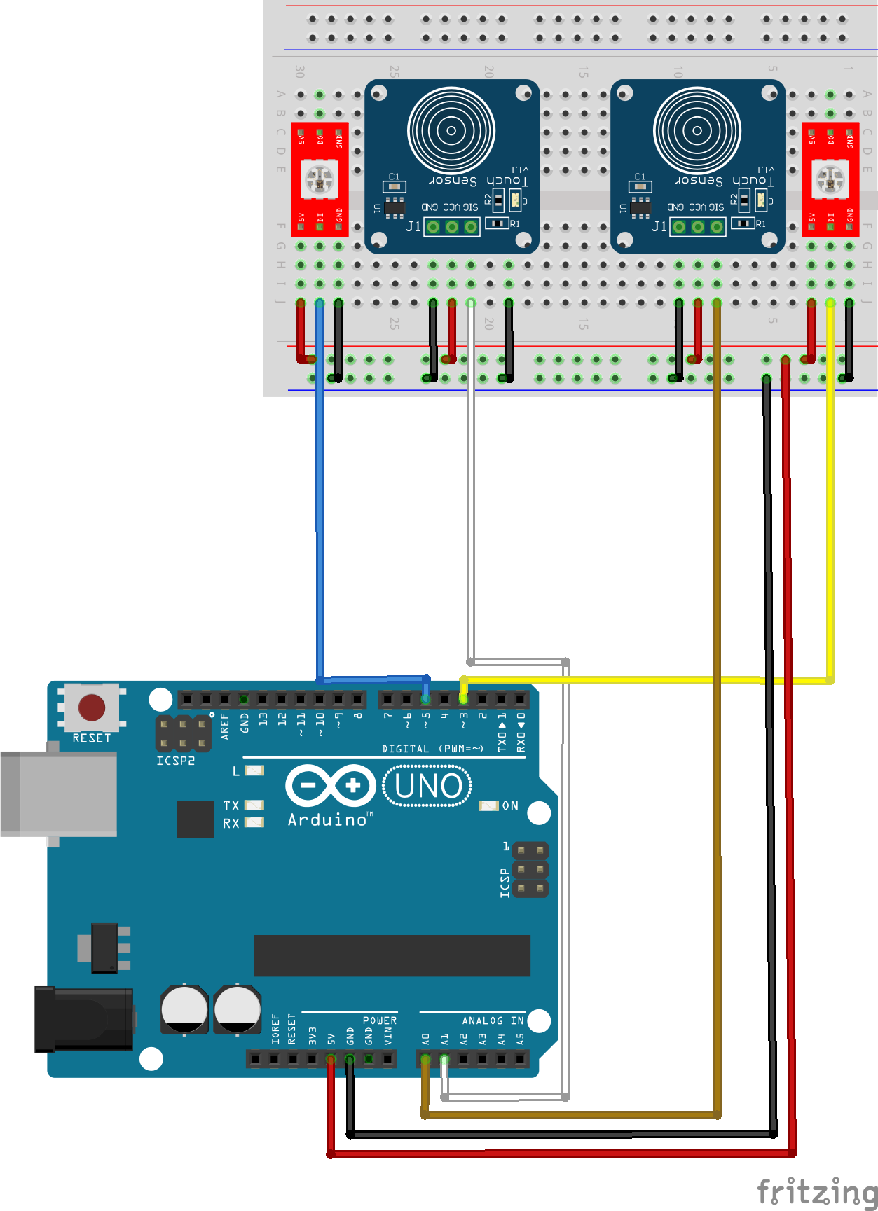 Fritzing软件绘制Arduino面包板接线图传感器模块库文件220_fritzing触摸传感器-CSDN博客