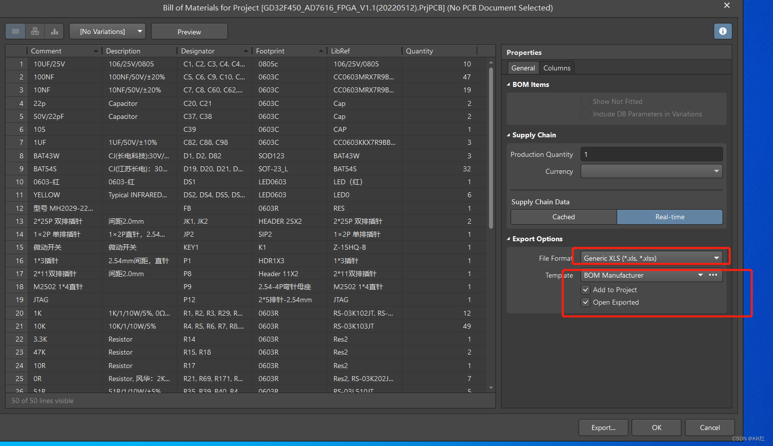 AD2020 生成BOM_ad20导出bom表-CSDN博客