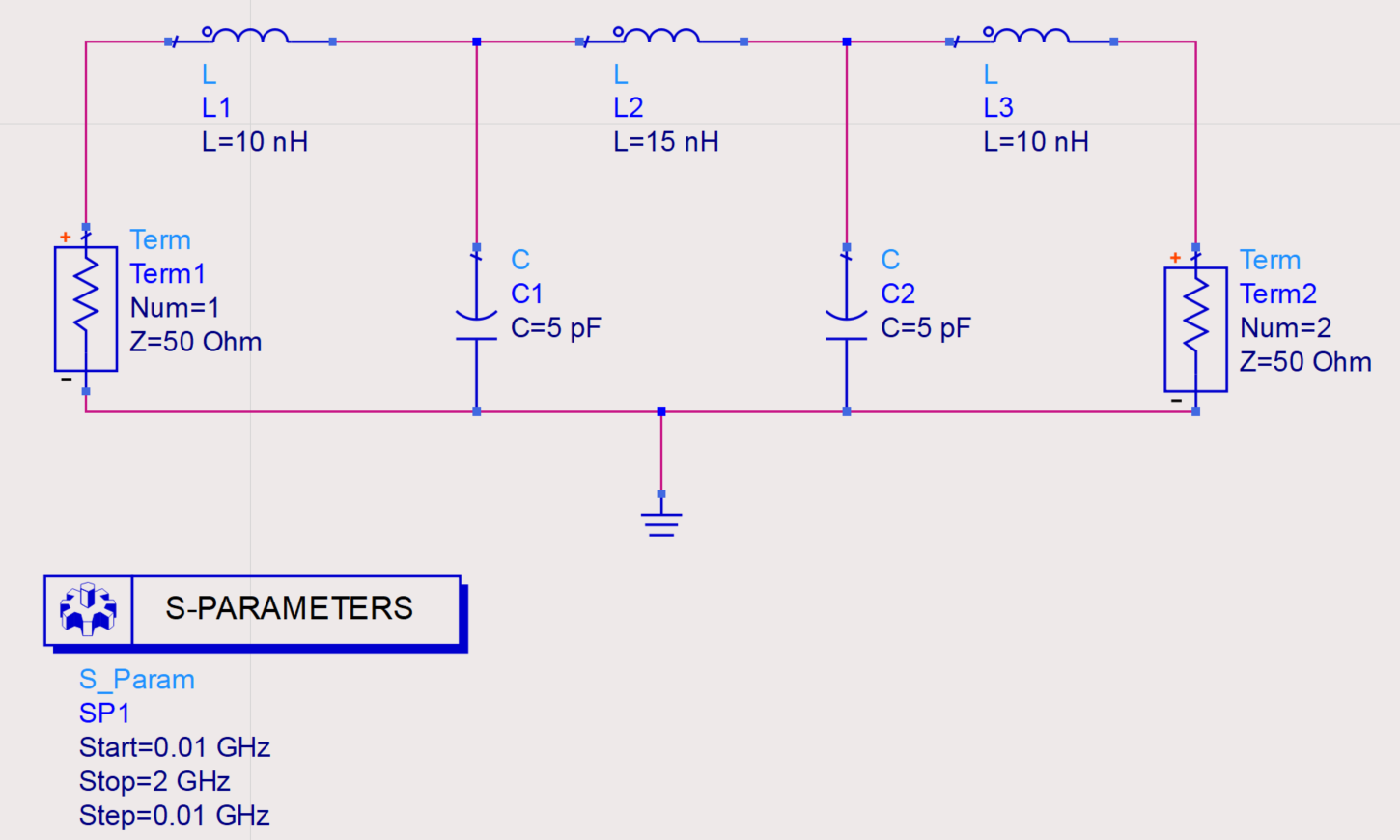ADS学习：LC滤波器设计与仿真_ads仿真lc滤波器-CSDN博客