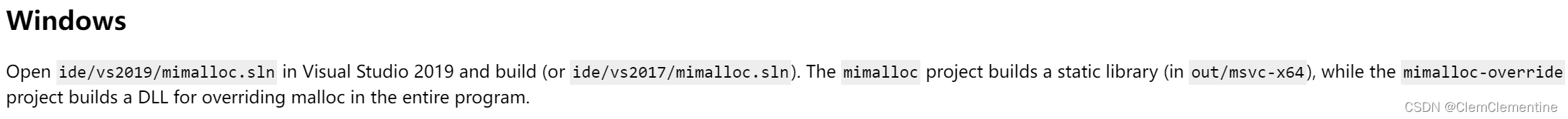 Mimalloc在windows上的编译和使用mimalloc使用 Csdn博客