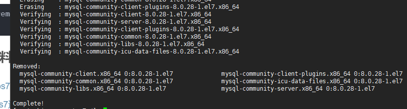 CentOS7通过yum方式卸载及安装MySQL8-踩坑记录_yum remove -y mysql-CSDN博客