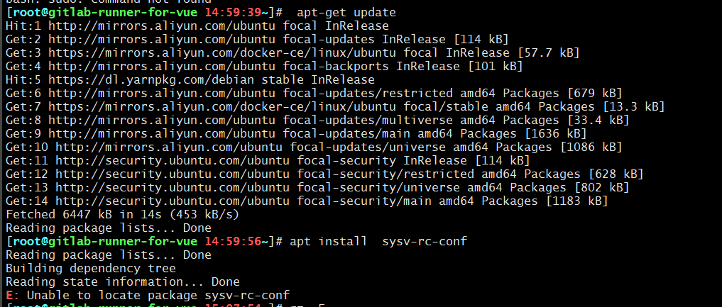 Ubuntu20 安装sysv-rc-conf 报错E: Unable to locate package sysv-rc-conf_sysv-rc-conf : 依赖: sysv-rc 但是 ...