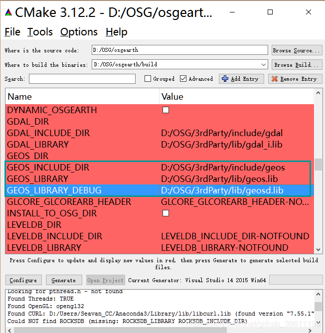 WIN10系统下OSG/OSGEARTH的VS2017环境配置_vs2017配置proj-CSDN博客