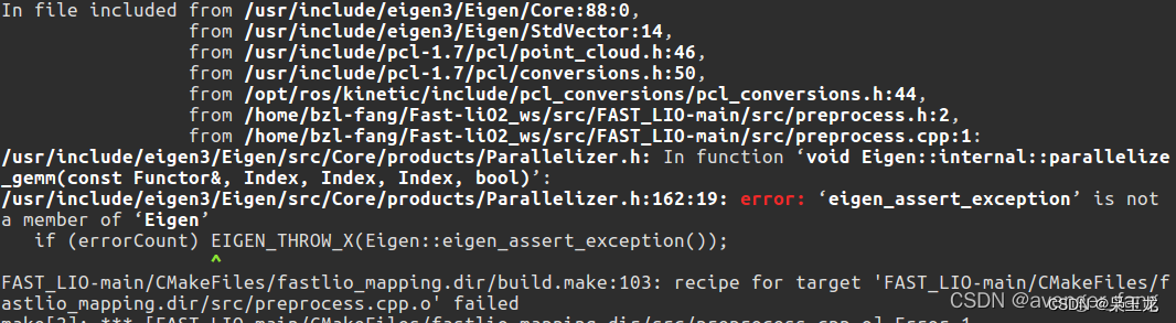SLAM安装eigen报错： error: no type named ‘Literal’ in ‘struct Eigen::NumTraits＜ceres::Jet＜double, 9 ...