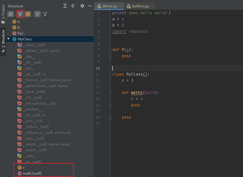 pycharm常用快捷键与structure视图_pycharm调出文件struct窗口-CSDN博客