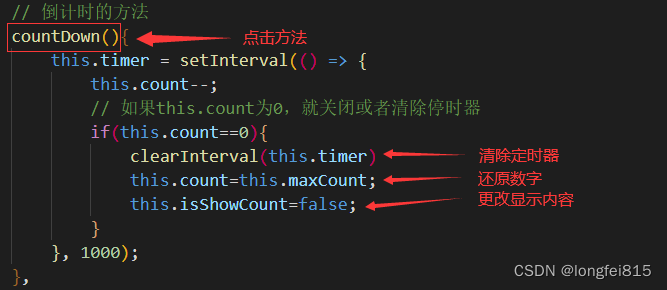 Vue中获取手机验证码倒计时的写法 Csdn博客