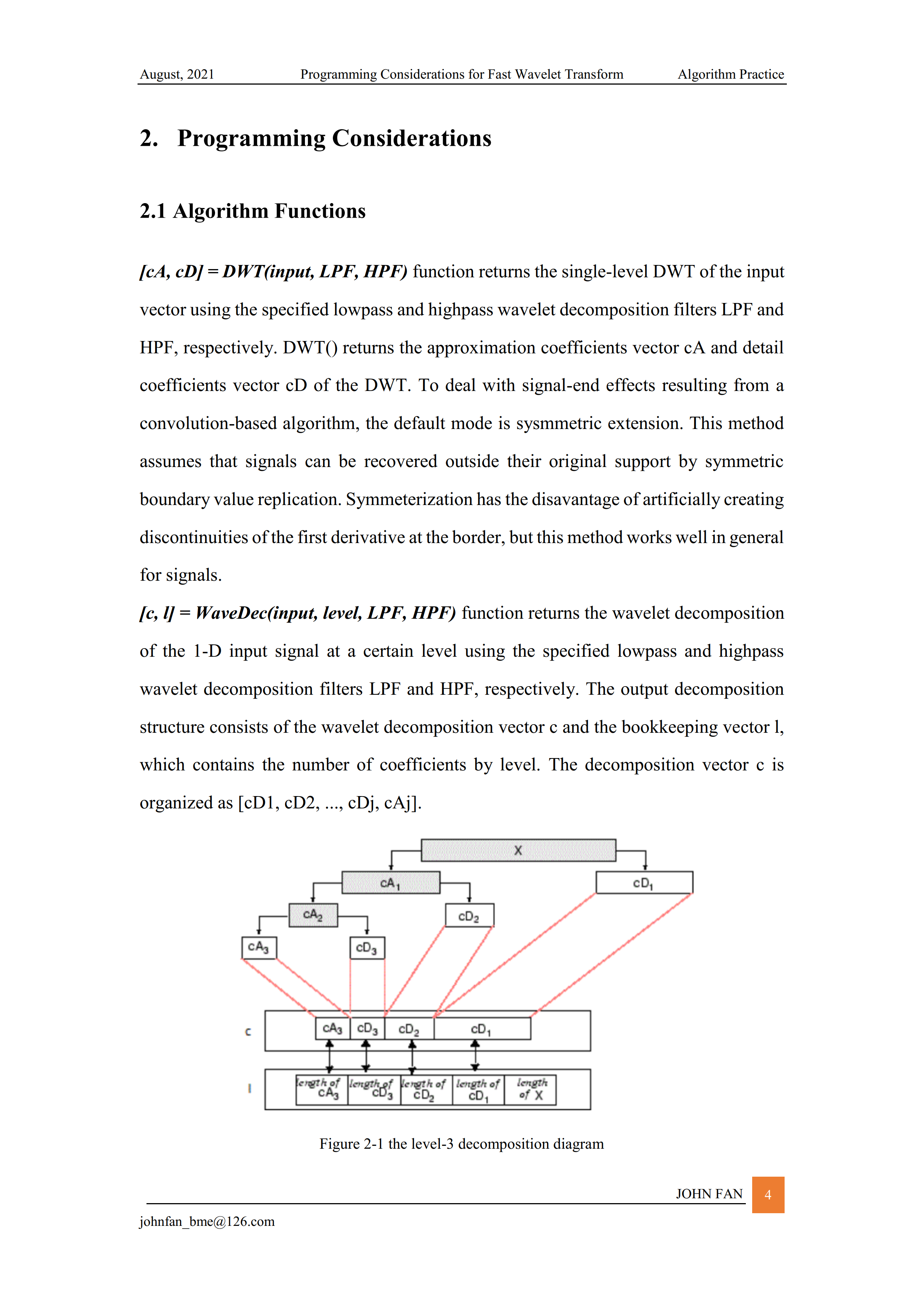 快速小波变换（Mallat算法）-CSDN博客