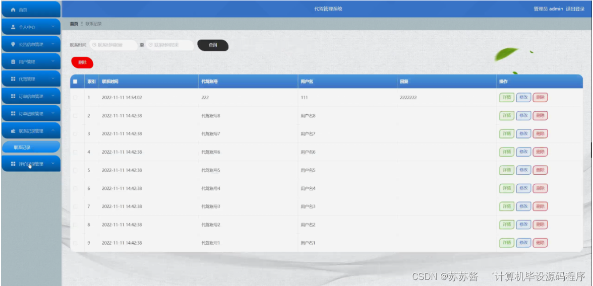计算机毕业设计springboot代驾管理系统15re99【附源码数据库部署lw】 Csdn博客