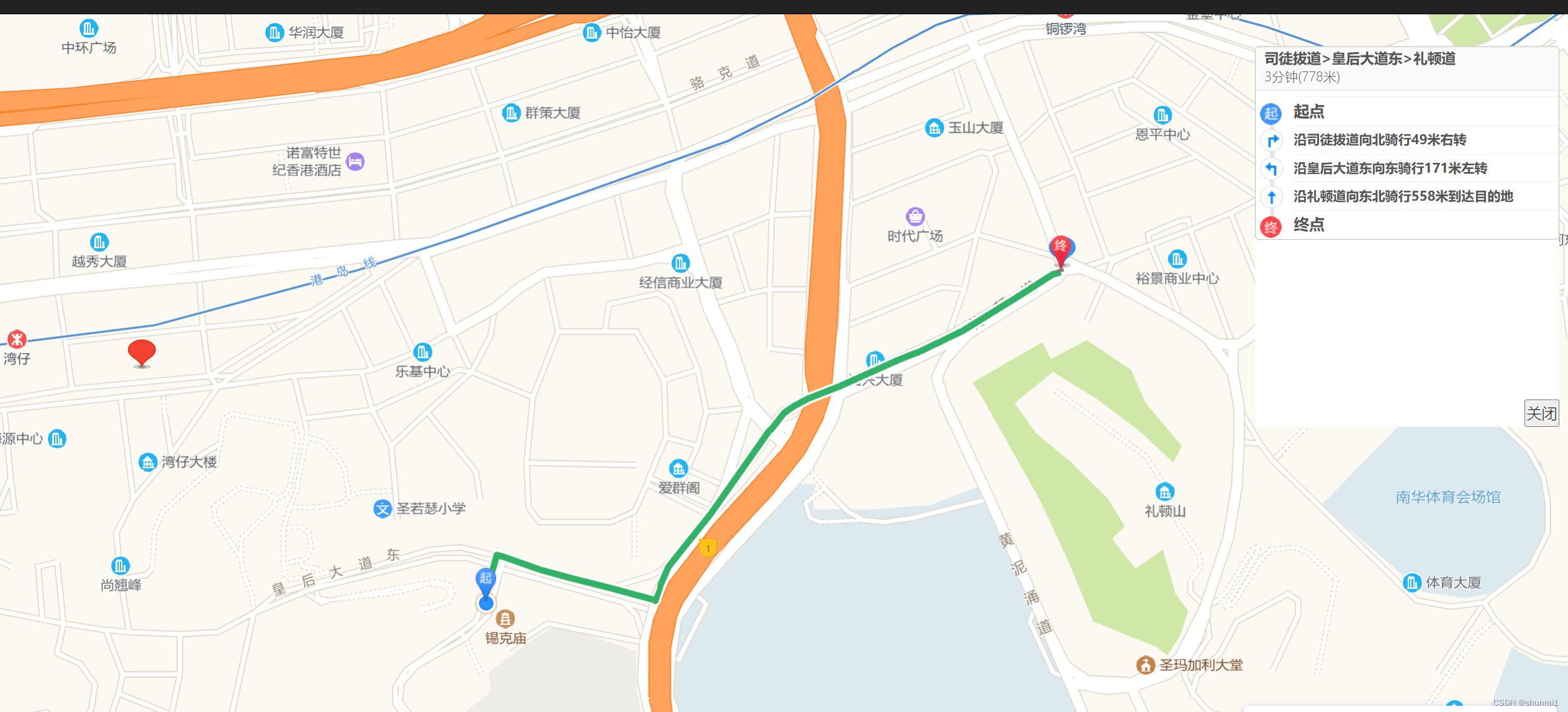 基于高德api的把数据库内数据回显在地图上，推荐骑行线路，删除功能。高德api定位自己位置回显 Csdn博客