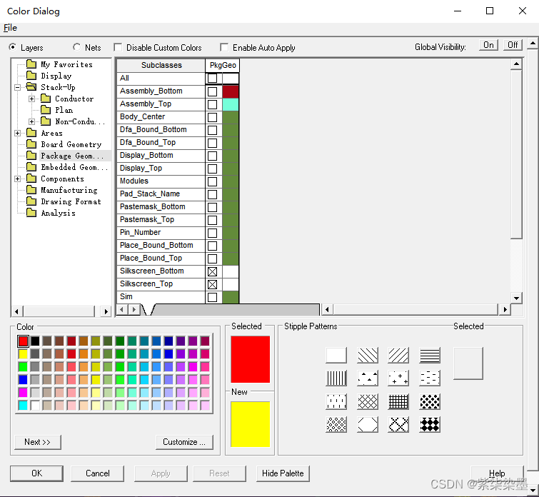 Allegro元器件外框丝印突然消失如何解决？Allegro元器件外框丝印显示设置操作步骤_allegro丝印不见了-CSDN博客