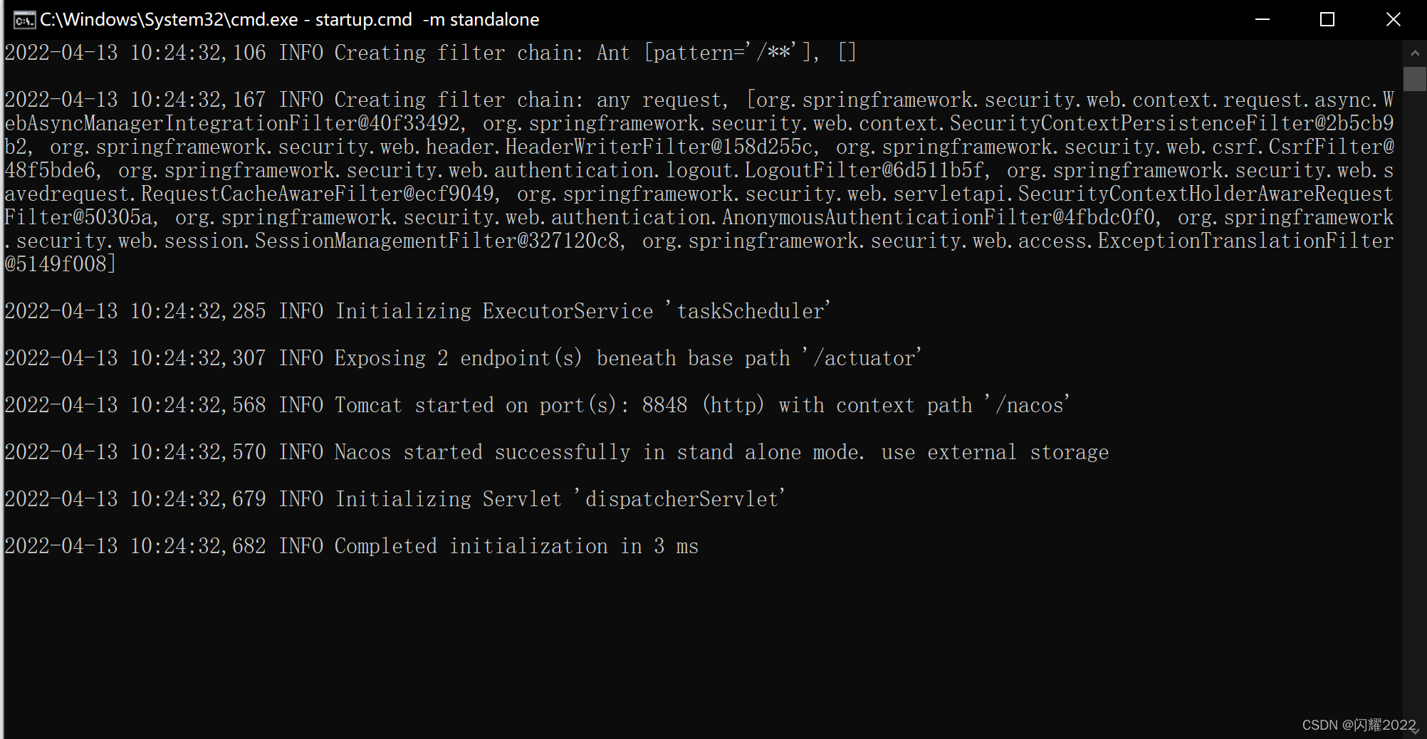 Nacos在windows下如何启动standalonestartupcmd M Standalone Csdn博客