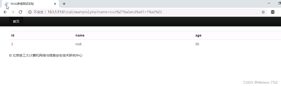 网络安全实验十 Sql注入实验（一）sql注入实验一 Csdn博客