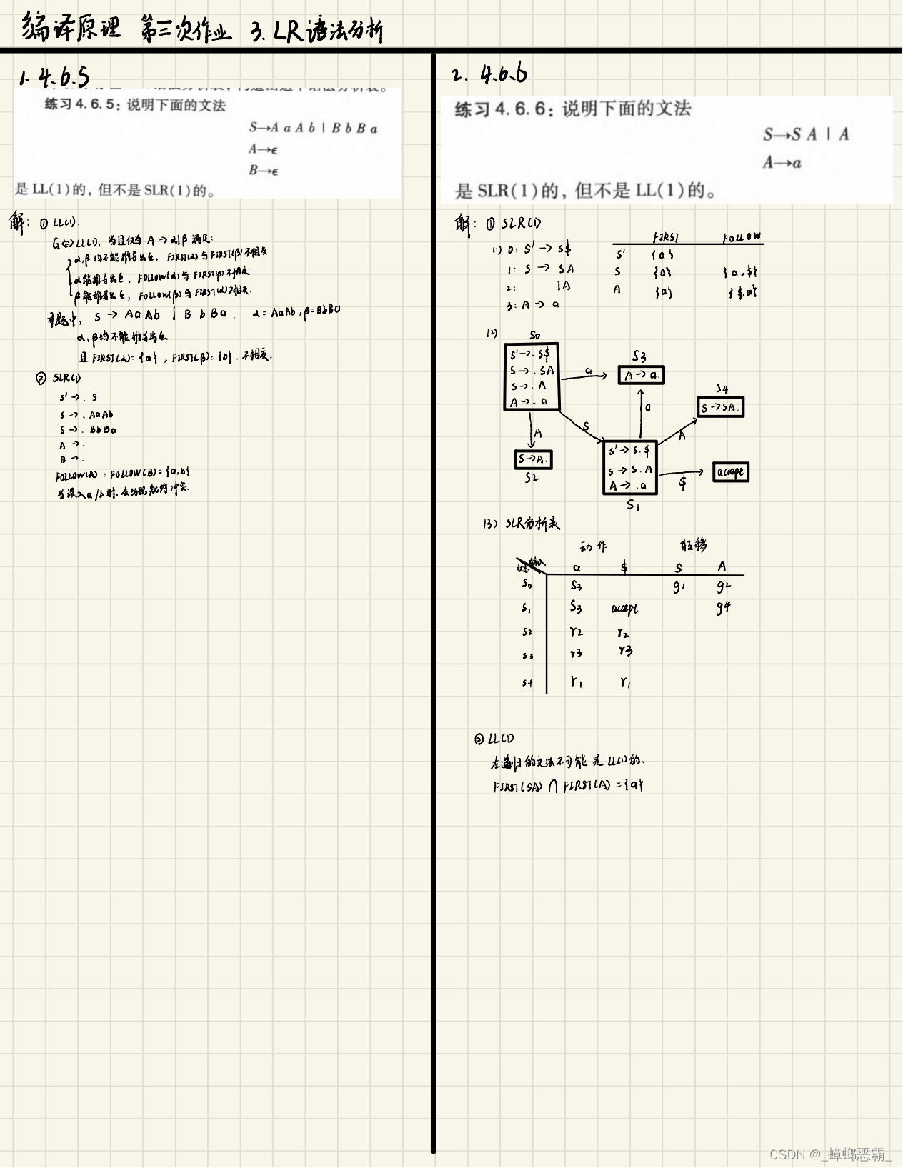 HNU_编译原理_作业3（2021级）-CSDN博客