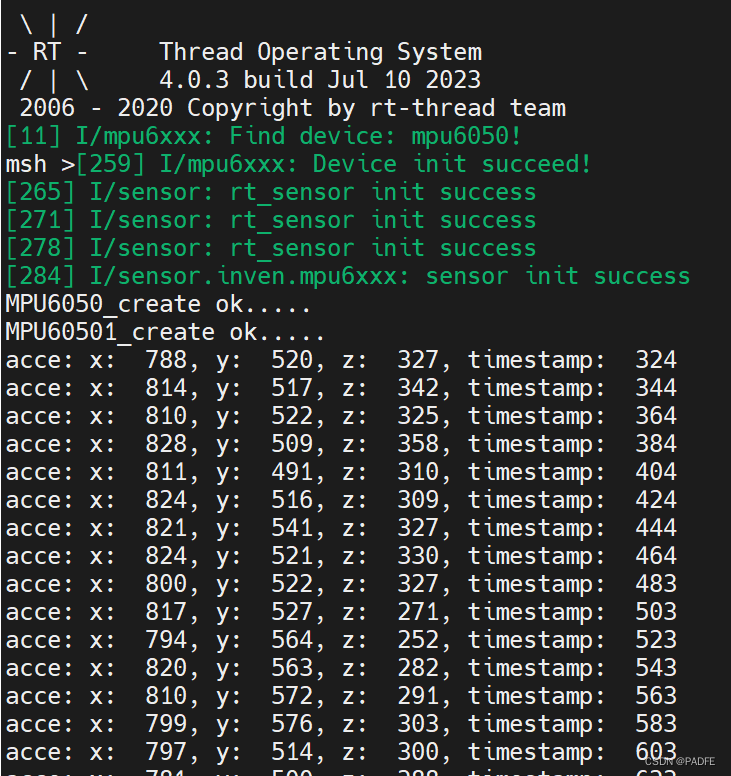 RT_Thread sensor框架下的MPU6050，IIC读取_rt thread mpu6050-CSDN博客