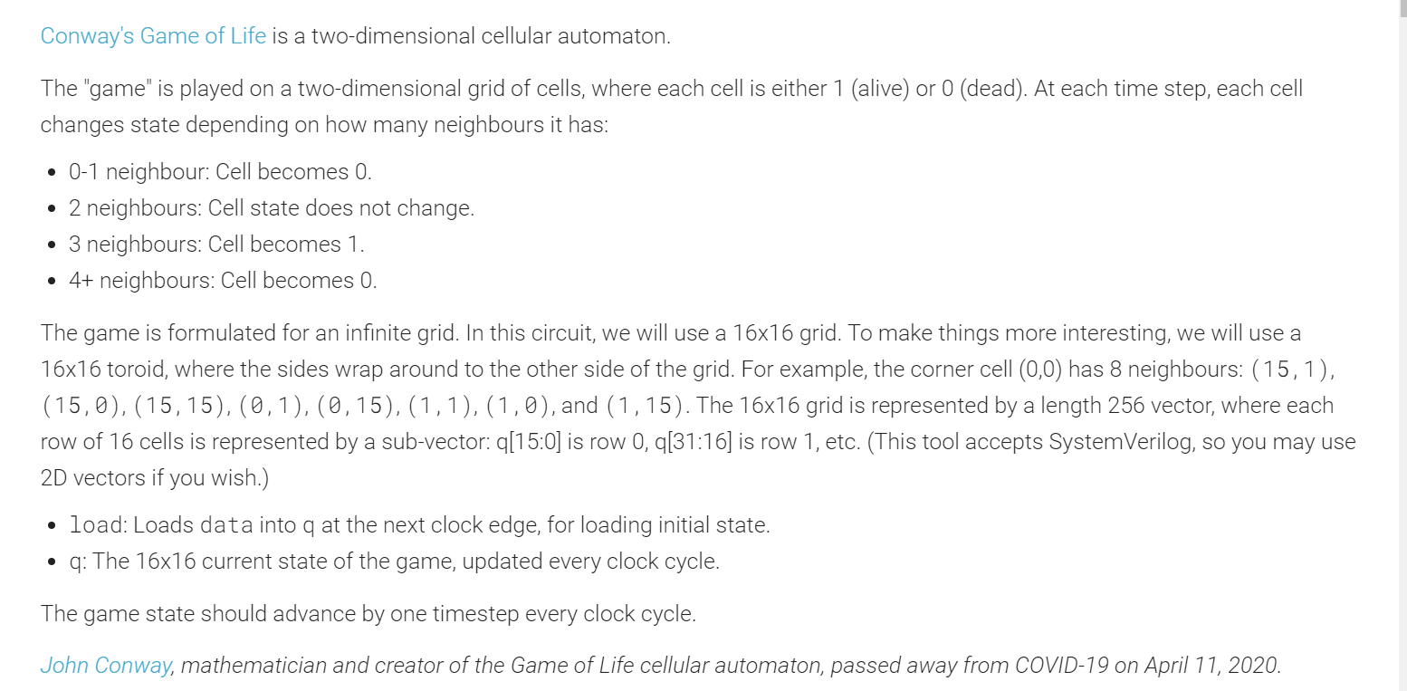 Conwaylife_hdlbits conwaylife-CSDN博客