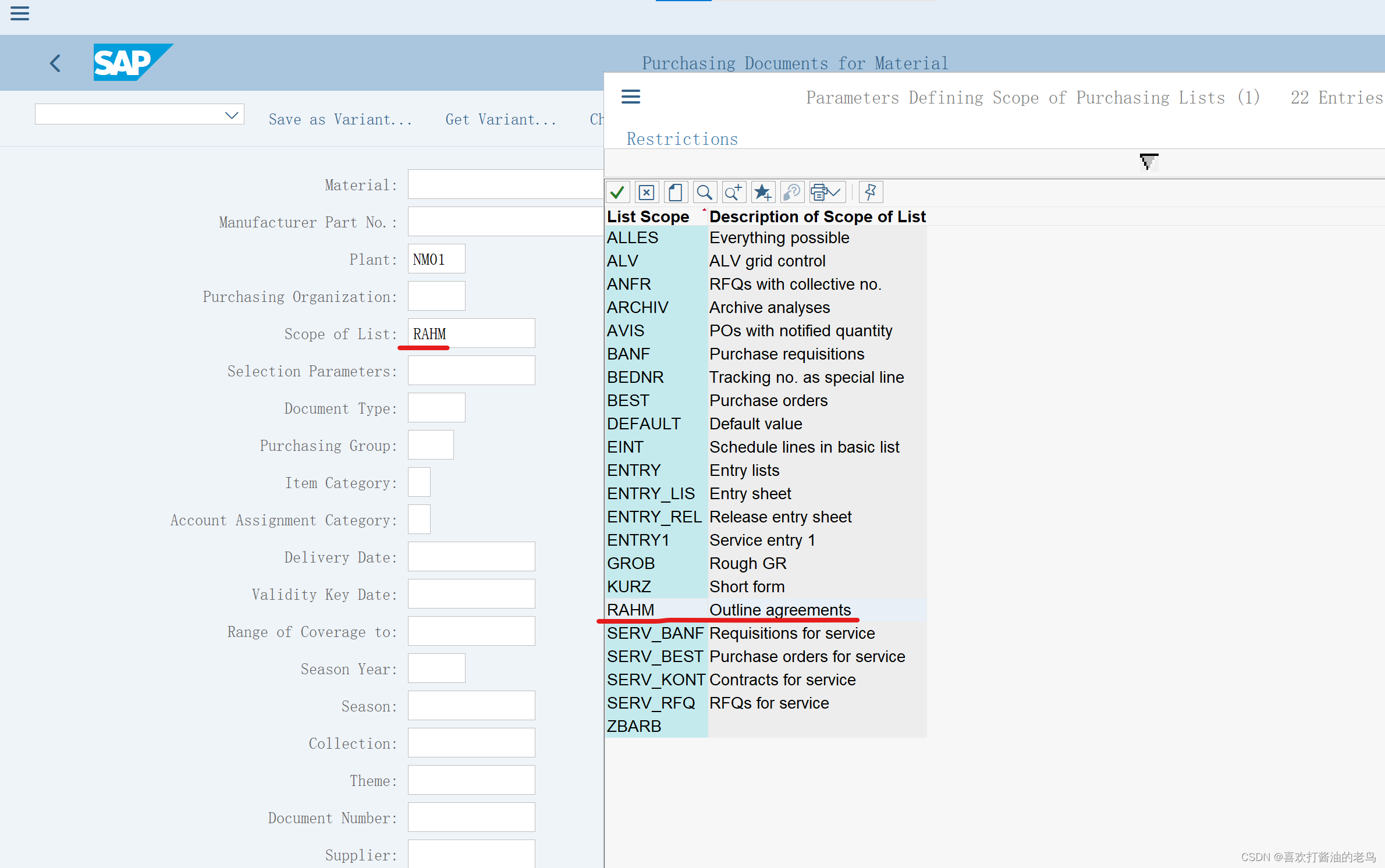SAP MM 采购报表里的Scope of List RAHM_sap scope of list-CSDN博客