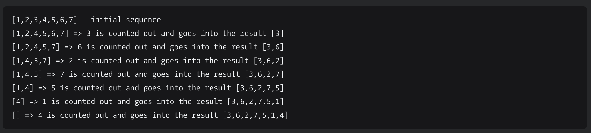 CodeWars Josephus Permutation - Programmer Sought
