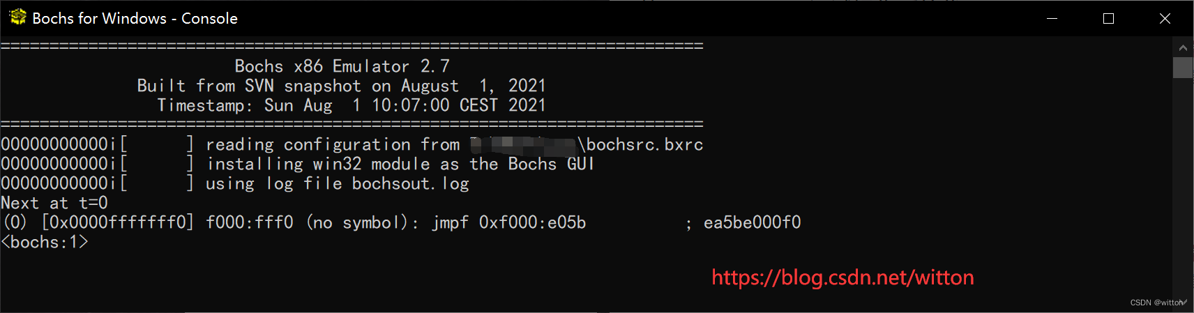 使用Bochs调试操作系统代码_bochs调试命令 查看代码-CSDN博客