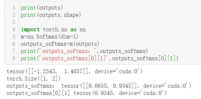 resnet的model的output，有正有负，怎么得出各种类的概率 及 tensor大小查看-索引——softmax——tensor最大位置torch.argmax_resnet多分类模型 ...