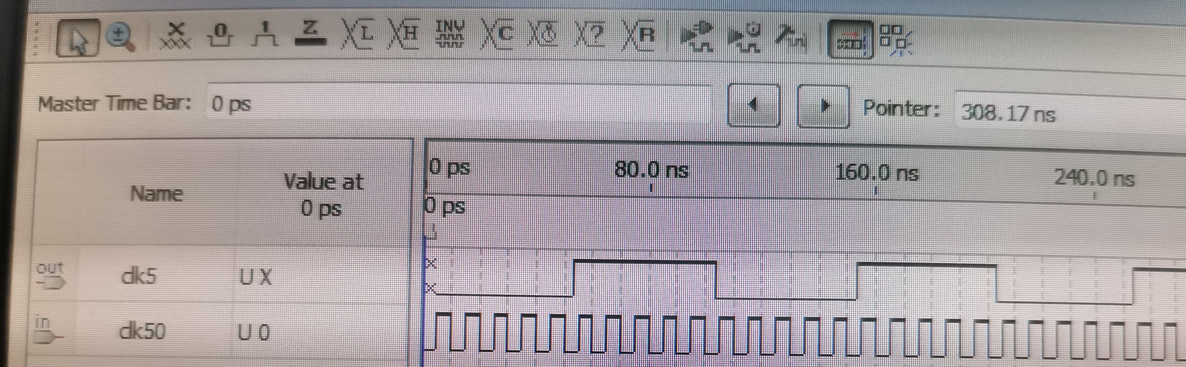 【eda】verilog分频器设计与仿真：设计并实现偶数分频器，对开发板上的 50mhz 时钟分频，得到一个 5mhz 的时钟。使用数字锁相环实现分频假定输入时钟频率为 50mhz想要 9965