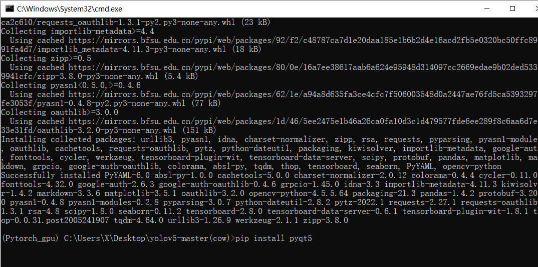 简单快速建立pytorch环境YOLOv5目标检测 模型跑起来(超简单）_pytorch yolo-CSDN博客