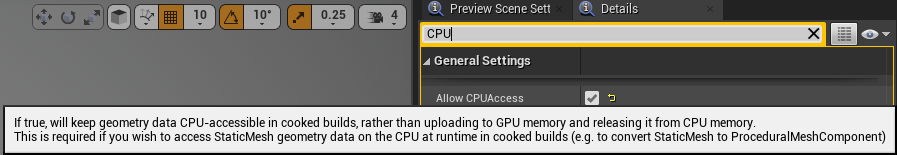 UE4 Skills_正在调用getsectionfromstaticmesh qq 但“允许cpu访问”未启用。必须启用-CSDN博客
