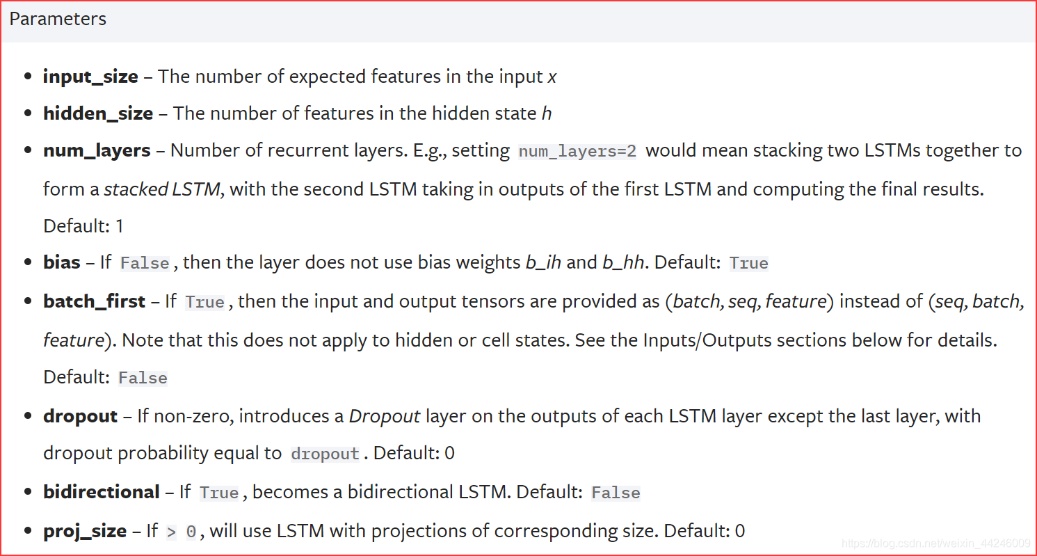 【PyTorch】RNN/LSTM/GRU 计算过程、参数以及使用_gru的参数-CSDN博客
