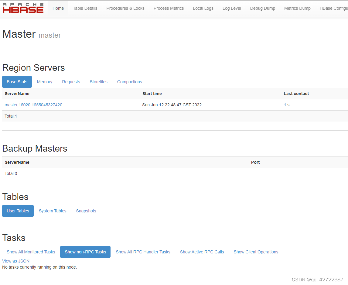 Hbase学习记录1_running master, logging to hbase-CSDN博客