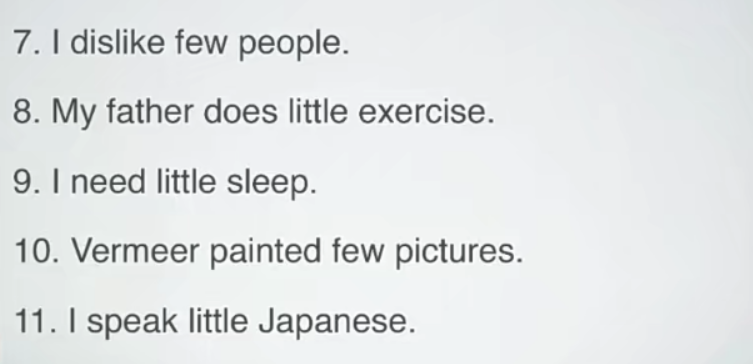 【限定词习题】a little / a few / less / fewer_数量限定词练习题-CSDN博客