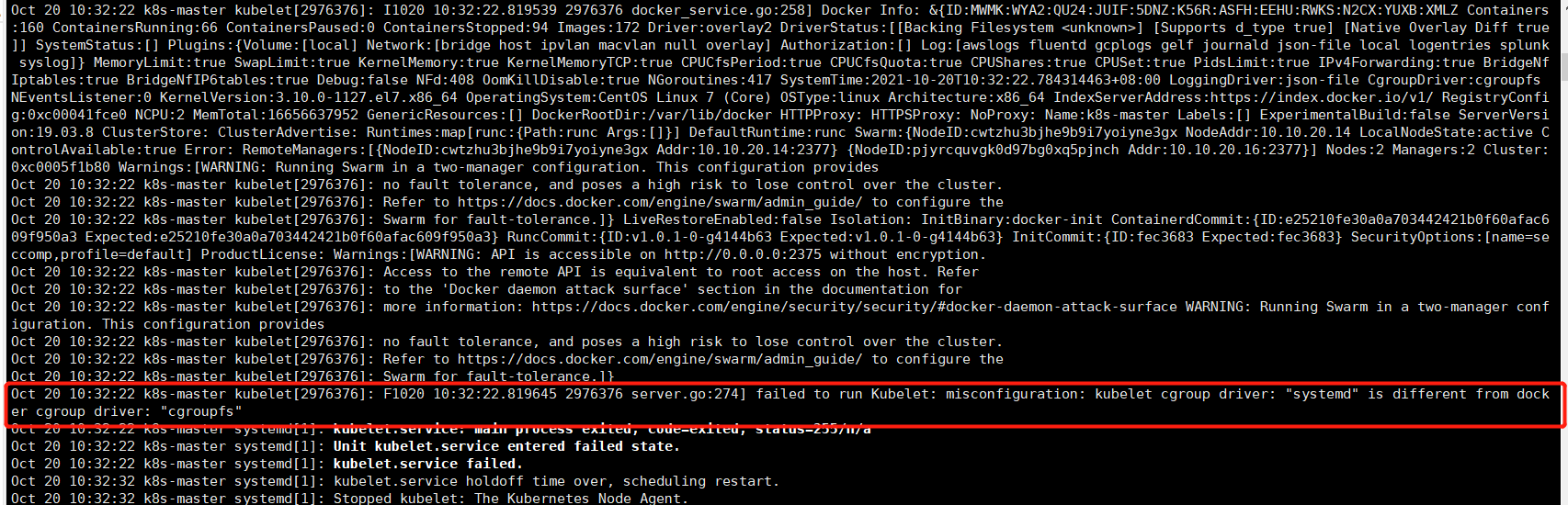 kubelet cgroup driver与docker cgroup drive不一致解决方案_实现docker使用的cgroupdriver与kubelet使用的cgroup的一致性-CSDN博客