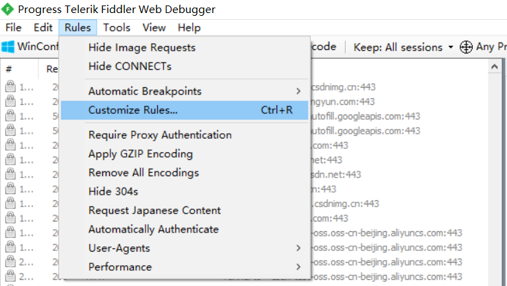 fiddler显示客户端请求时间_rules->customize rules-CSDN博客
