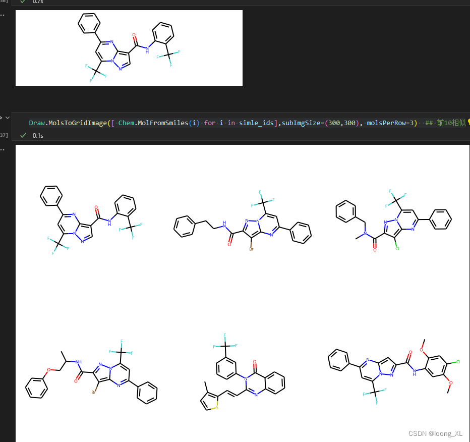 ChemBERTa 化合物小分子的向量表示及相似检索_化学结构存储和向量表示_loong_XL的博客-CSDN博客