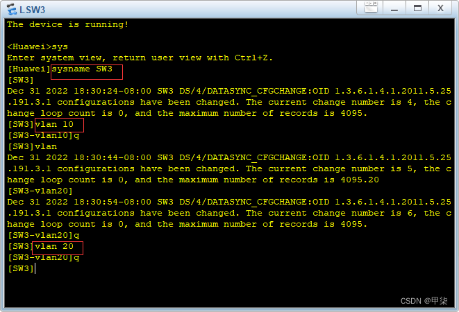 实验三 配置和实施VLAN_vlan batch 10 20-CSDN博客