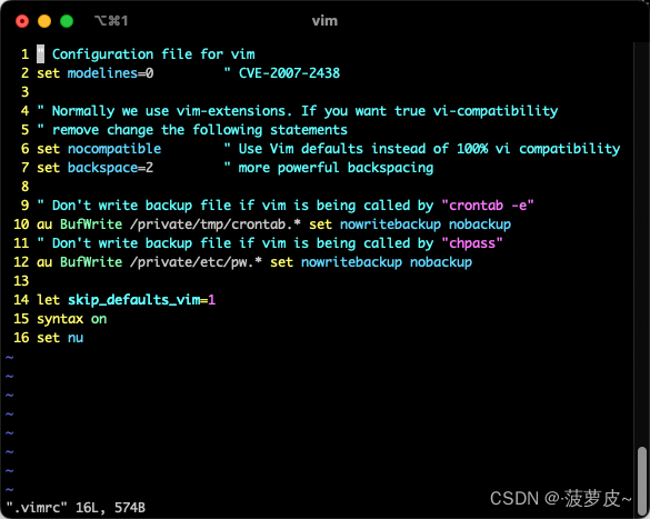 设置vim编辑器字体高亮带颜色加行号_vim行号高亮-CSDN博客