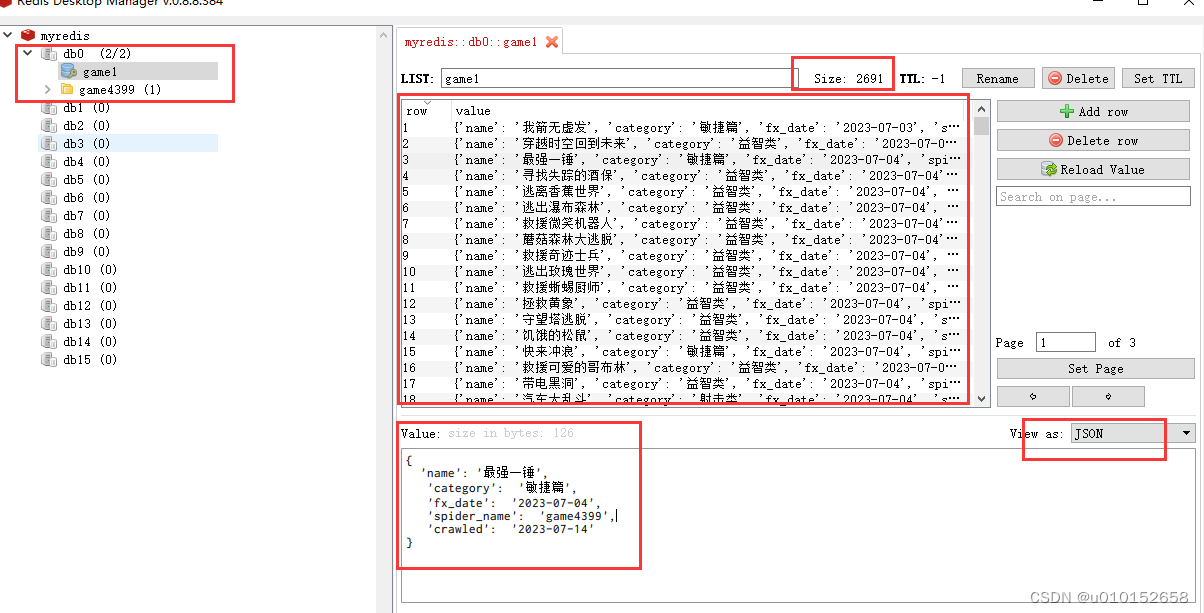 Scrapy爬虫框架案例学习之一（爬取4399游戏网站写入Redis数据库）_scrapy爬h5游戏-CSDN博客