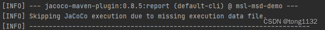 使用jacoco插件时提示skipping jacoco execution due to missing data file_skipping jacoco execution due to ...